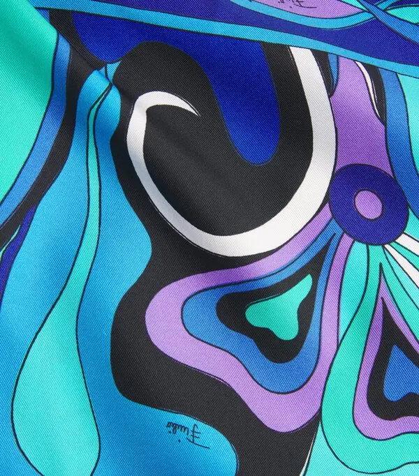 Emilio Pucci Silk Orchidee Halterneck Top