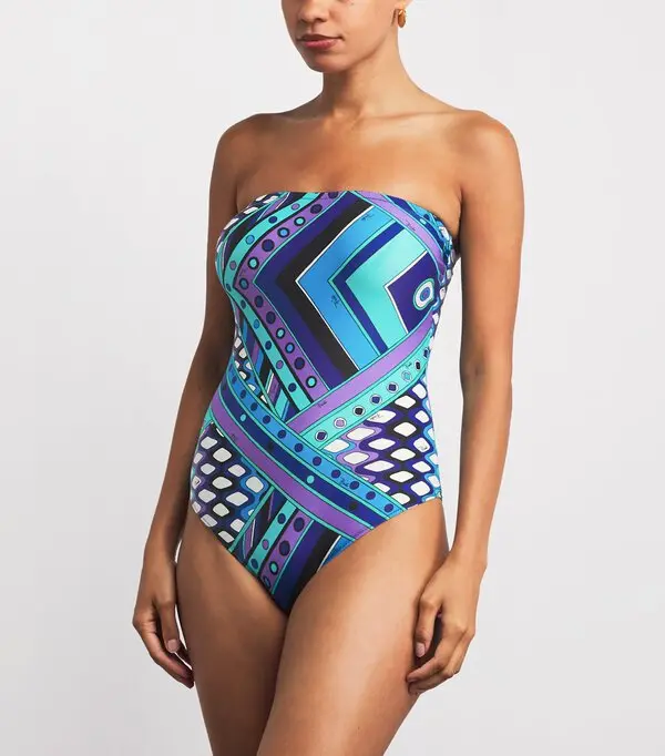 Emilio Pucci Strapless Vivara One-piece Swimsuit