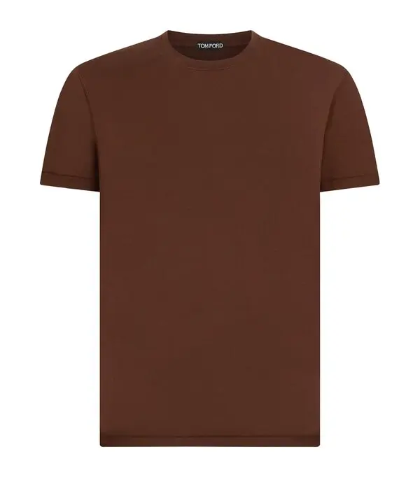 TOM FORD Crew-neck T-shirt - Brown