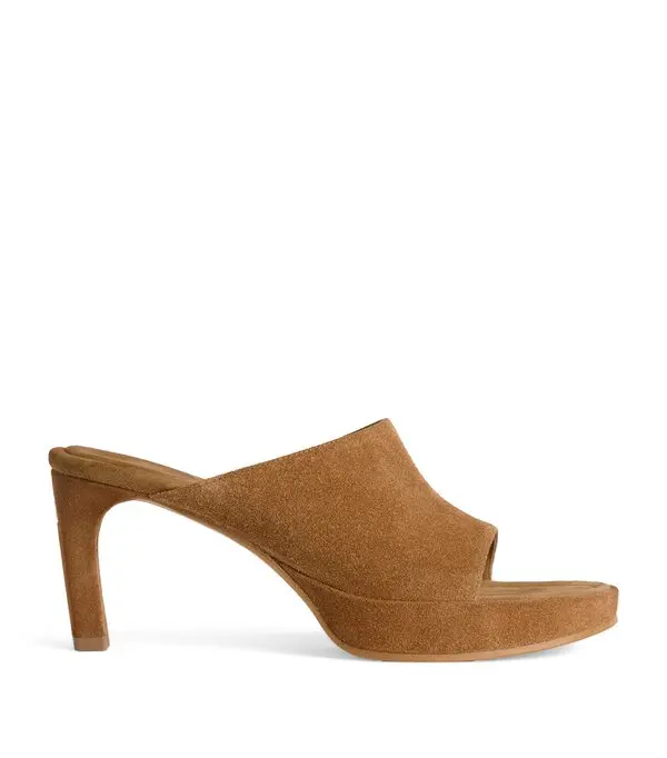 Balenciaga Suede Fargo Heeled Mules 80