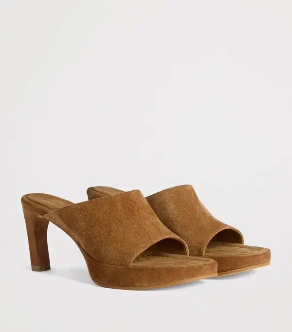 Balenciaga Suede Fargo Heeled Mules 80