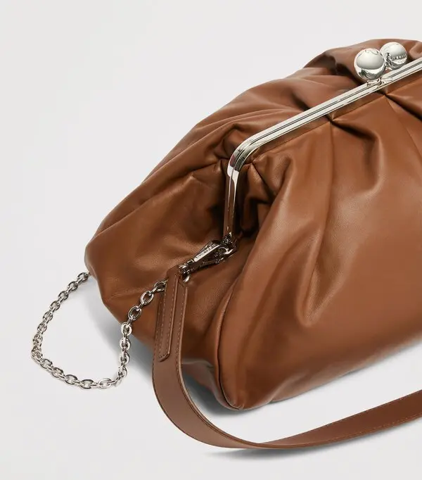 Max Mara Large Leather Pasticcino Clutch Bag