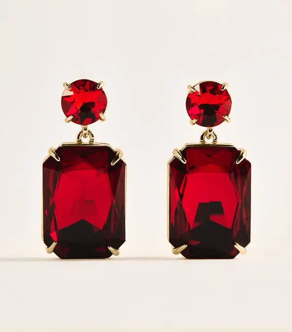 Carolina Herrera Crystal Riviere Drop Earrings