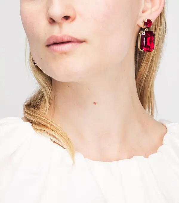 Carolina Herrera Crystal Riviere Drop Earrings