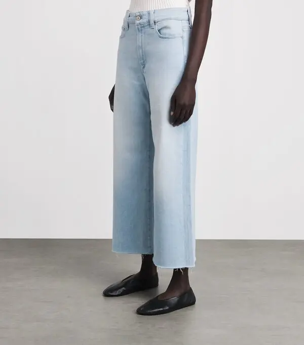 Paige Cropped Anessa Wide-leg Jeans - Blue