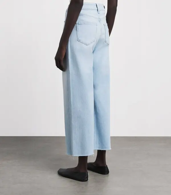 Paige Cropped Anessa Wide-leg Jeans - Blue