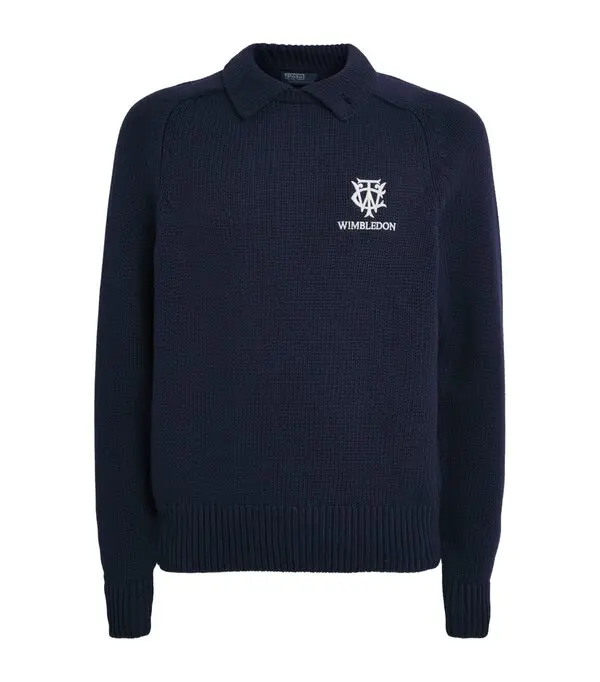 Rlx Ralph Lauren X Wimbledon Cotton Polo Sweater