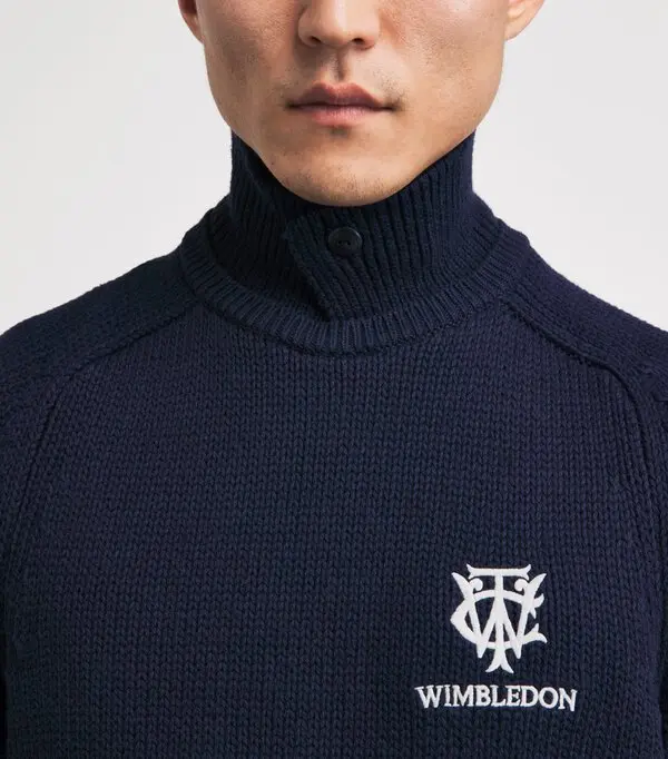 Rlx Ralph Lauren X Wimbledon Cotton Polo Sweater