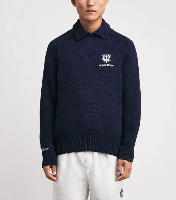 Rlx Ralph Lauren X Wimbledon Cotton Polo Sweater