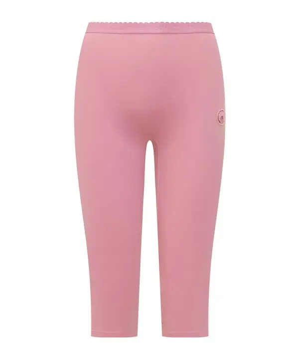 MARINE SERRE Pearl Logo Capri Pants - Pink