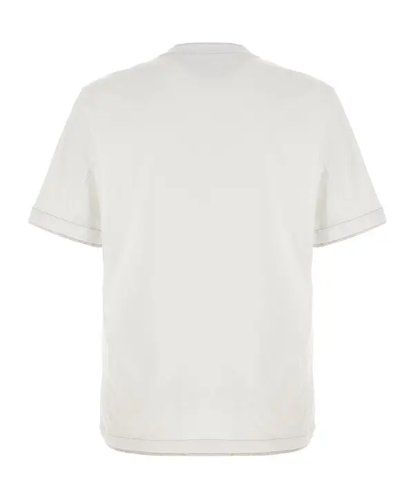 Brunello Cucinelli Logo Embroidered Layered T-shirt