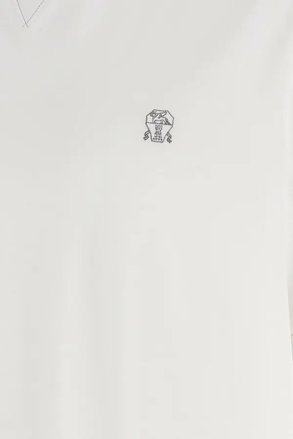 Brunello Cucinelli Logo Embroidered Layered T-shirt