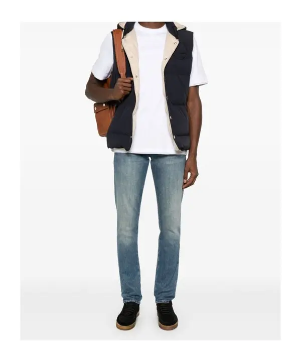 Brunello Cucinelli Logo Embroidered Layered T-shirt