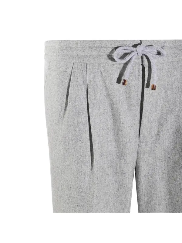 Brunello Cucinelli Drawstring Waist Trousers - Grey