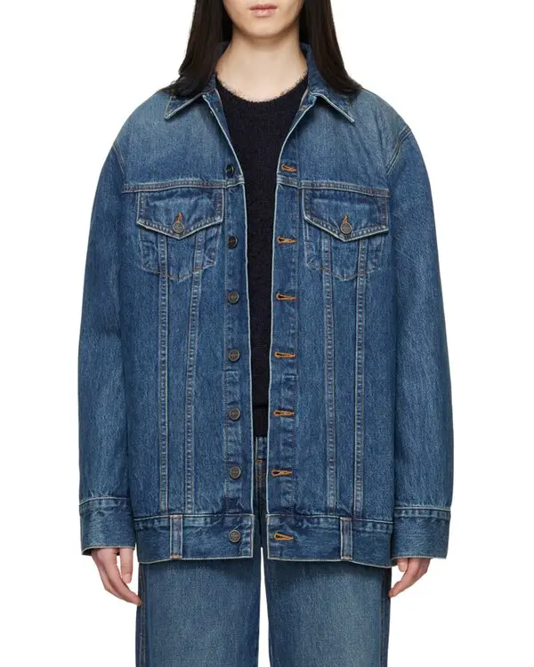 Khaite Ross Buttoned Denim Jacket