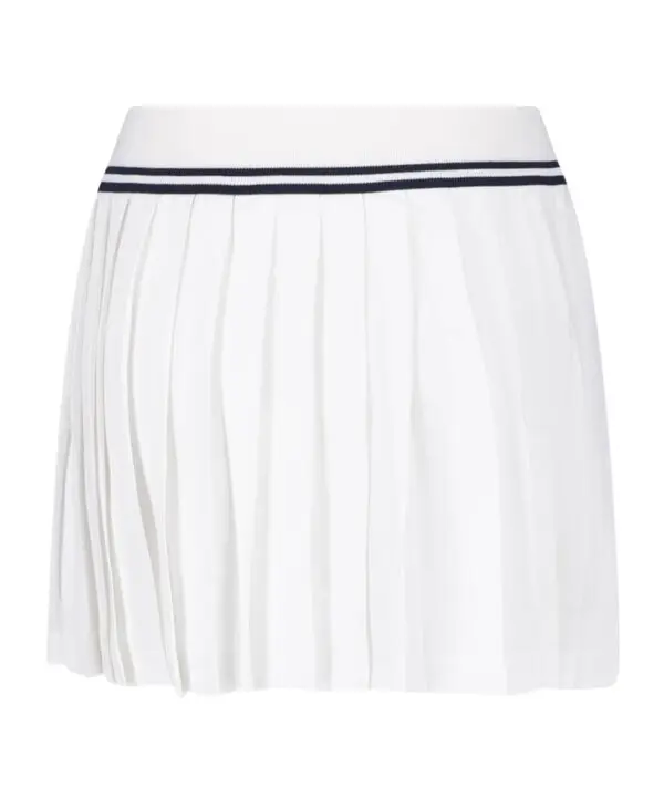SPORTY  RICH Sporty & Rich Pleated Midi Skirt With Logo Embroidery