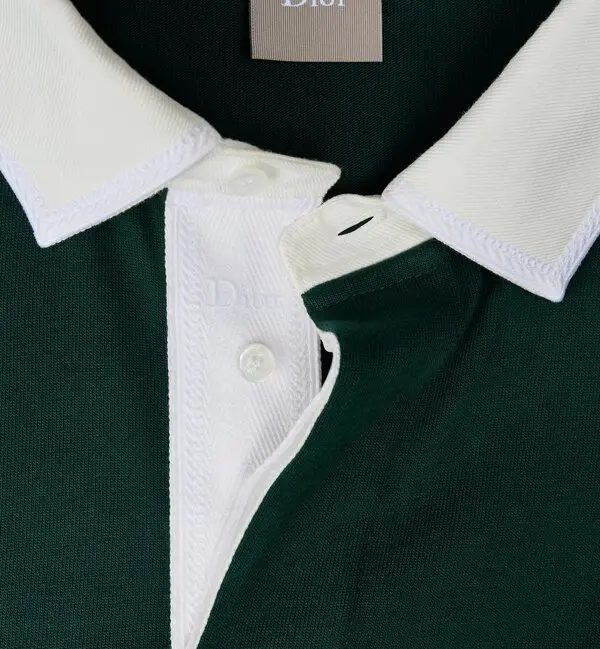 Dior Logo Long-sleeve Polo Shirt