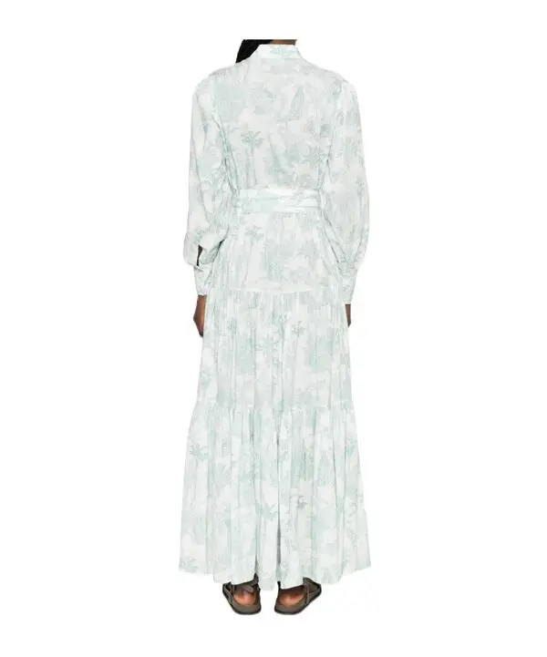 MC2 SAINT BARTH Botanical Maxi Shirt Dress