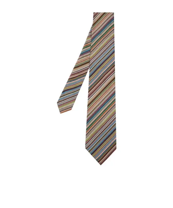 Paul Smith Signature Stripe' Silk Tie - Multicolor