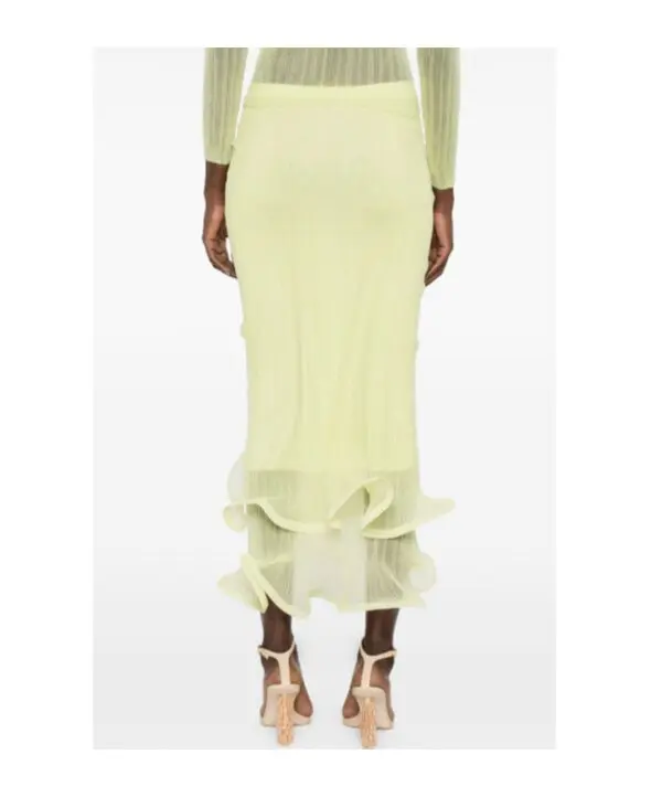 Simkhai Midi Skirt With Ruffled Hem
