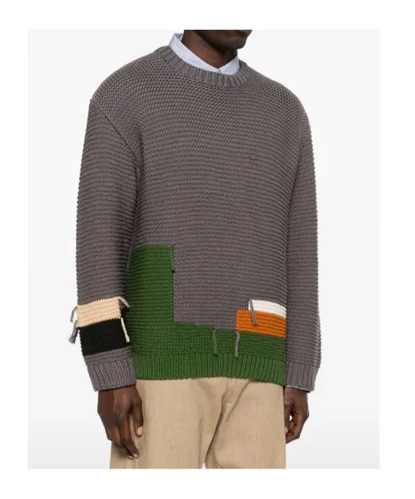 You Must Create Color-blocked Patchwork Sweater