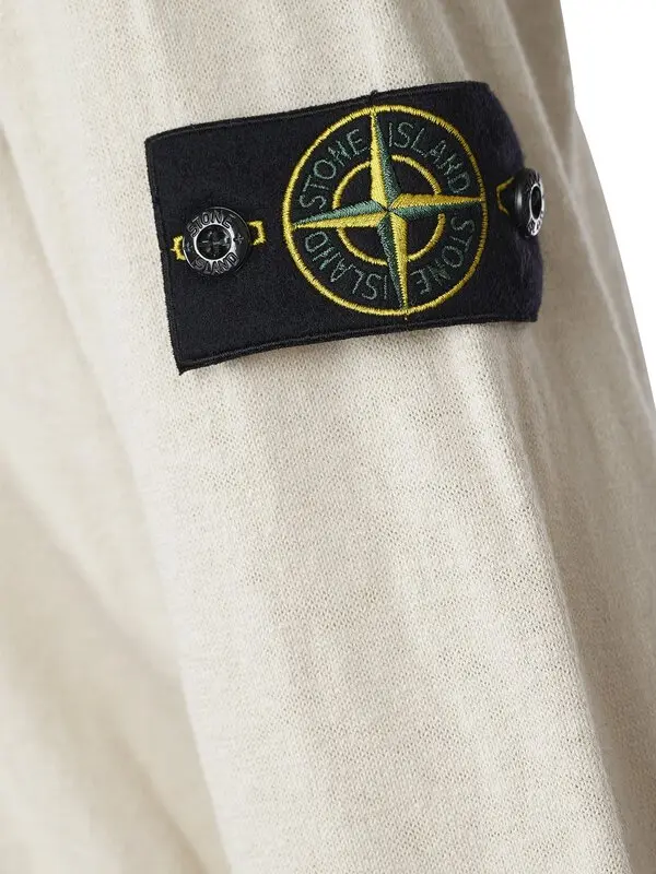 Stone Island Logo Patch Crewneck Sweater - Sand-colored