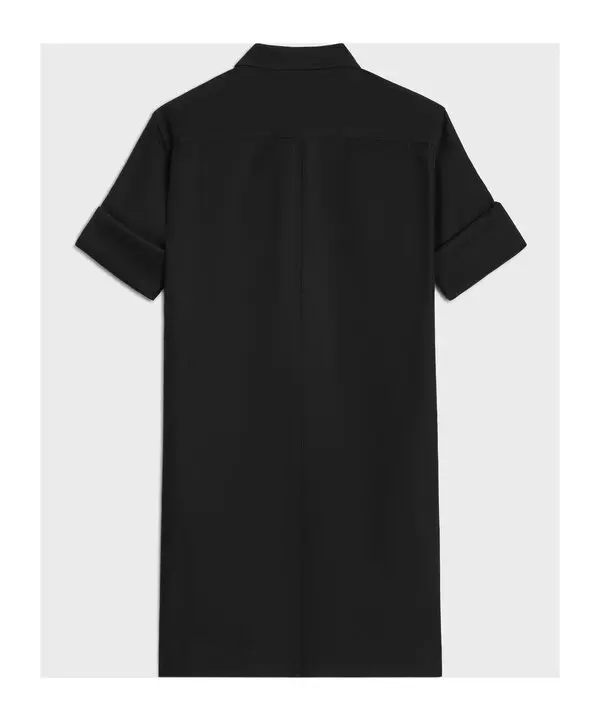 Celine Reporter Mini Dress In Cotton Twill