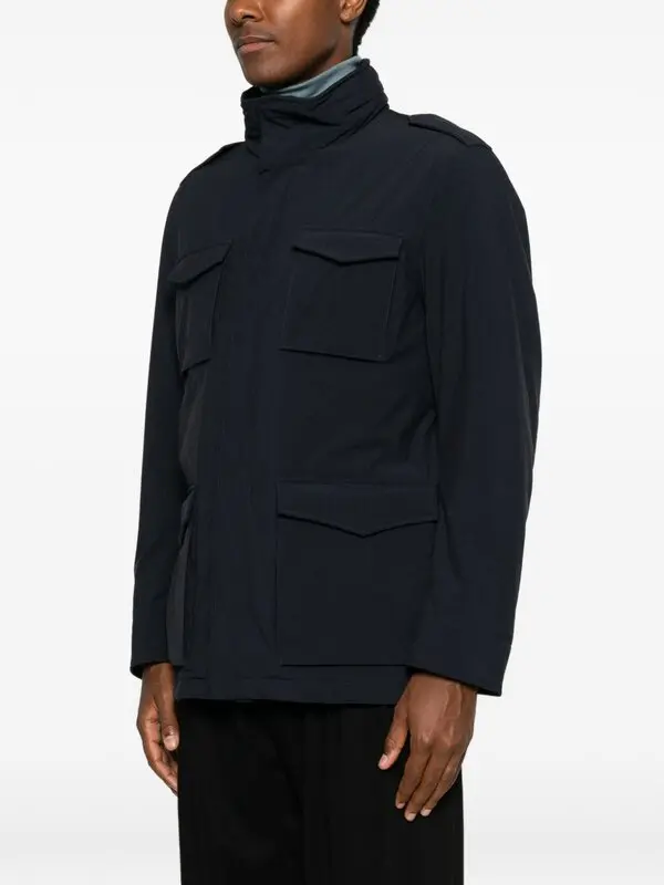Herno Ultralight Field Jacket With High Neck And Drawstring Waist - Multicolor