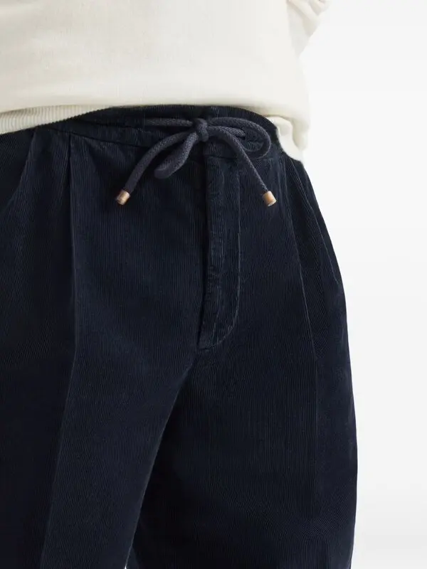 Brunello Cucinelli Garment-dyed Corduroy Trousers - Multicolor