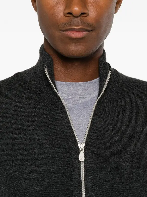 Brunello Cucinelli Cashmere Zipped Cardigan - Multicolor