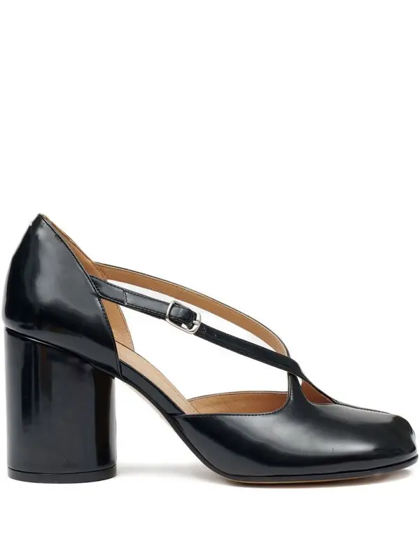 MAISON MARGIELA Tabi Leather High Block Heel Sandals - Multicolor