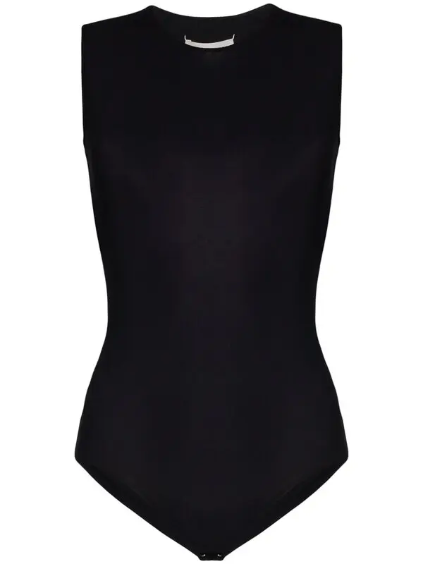 MAISON MARGIELA Sleeveless Bodysuit With Signature Four-stitch Logo Detail - Multicolor