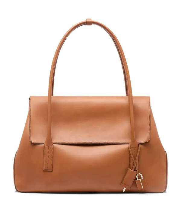 TOM FORD Large Leather Shoulder Bag - Brown