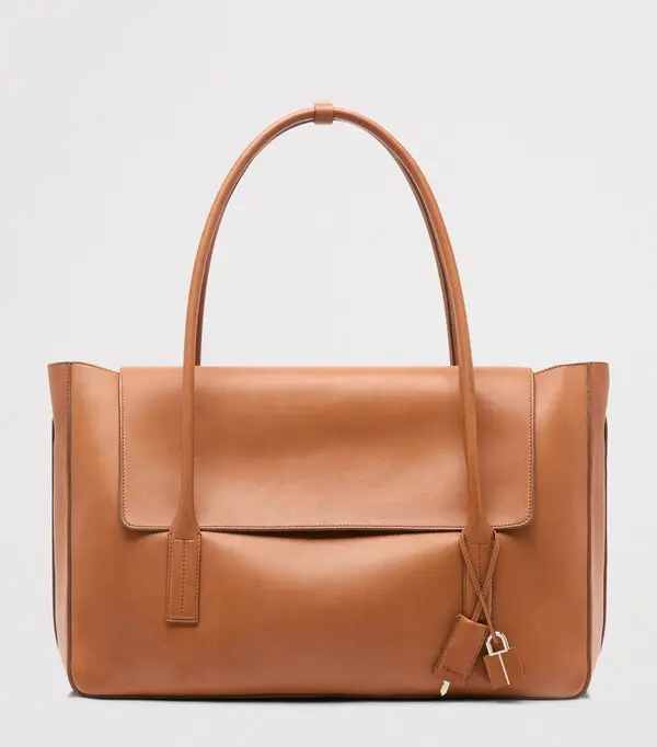 TOM FORD Large Leather Shoulder Bag - Brown