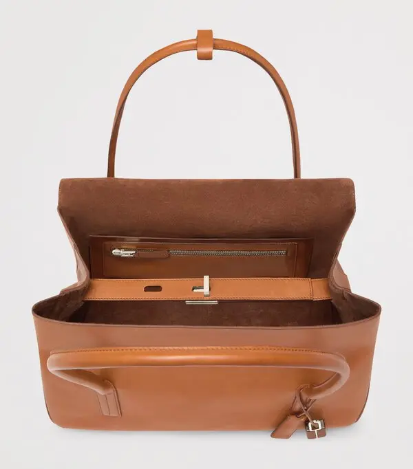 TOM FORD Large Leather Shoulder Bag - Brown