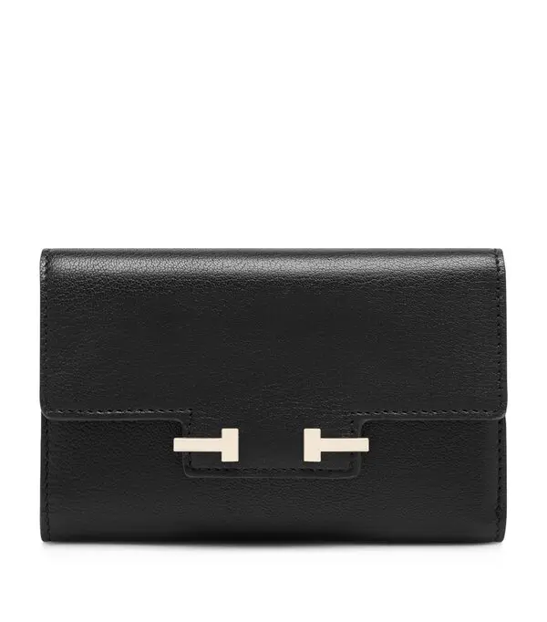 TOM FORD Leather Aube Wallet - Black