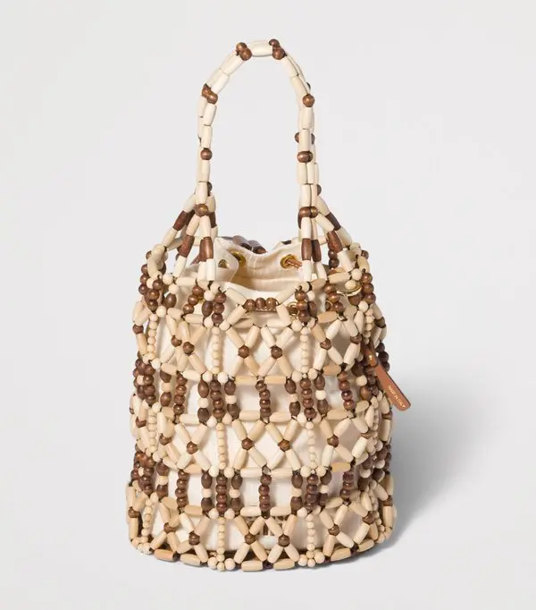Miu Miu Beaded Mesh Bucket Bag