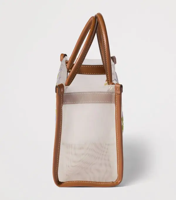 Miu Miu Embroidered Mesh Top-handle Bag