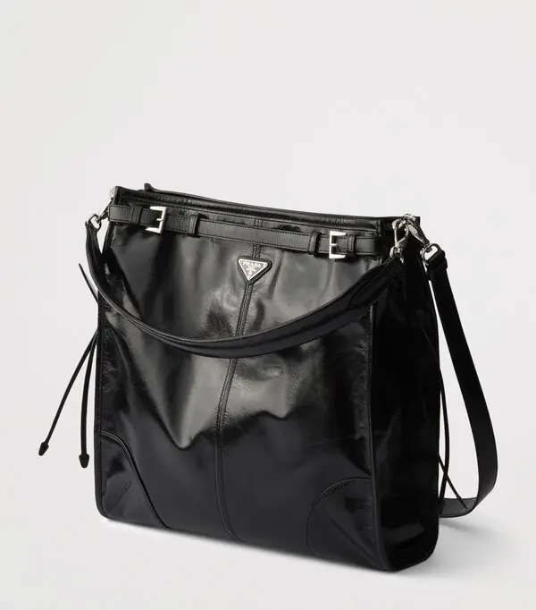 Prada Leather Bonnie Cross-body Bag - Black