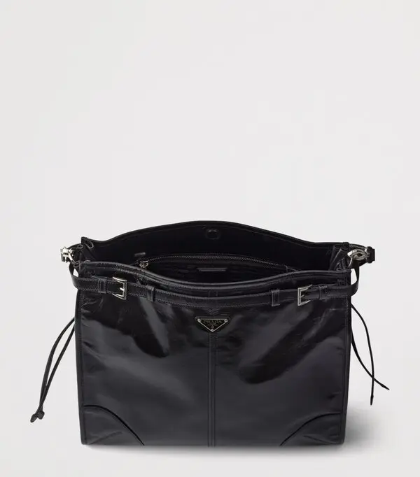 Prada Leather Bonnie Cross-body Bag - Black
