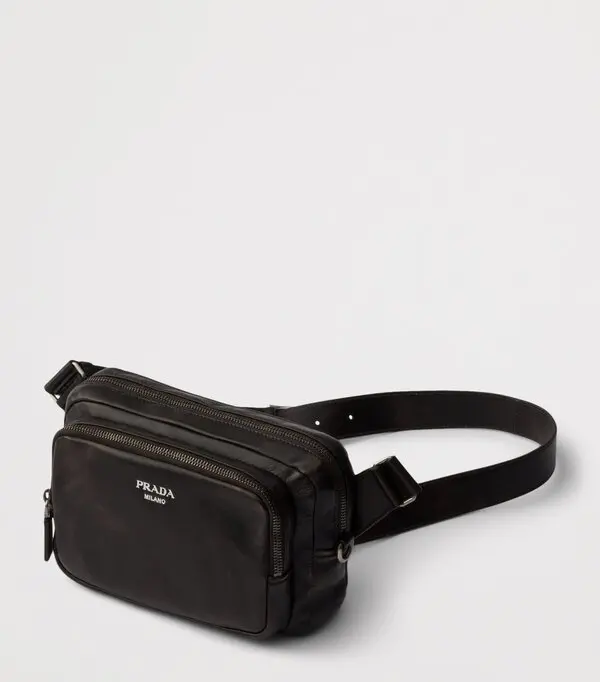 Prada Distressed Leather Cross-body Bag