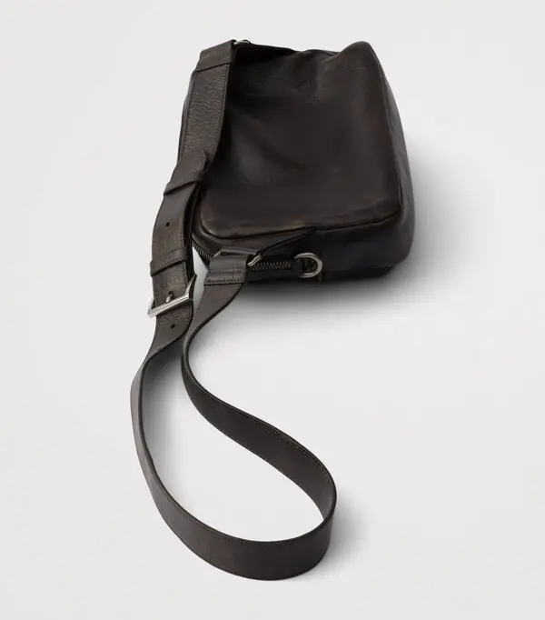 Prada Distressed Leather Cross-body Bag