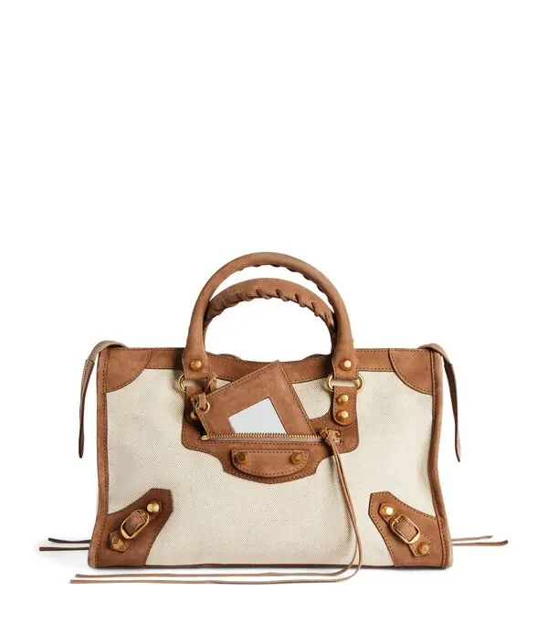 Balenciaga Small Canvas Le City Top-handle Bag - Ivory