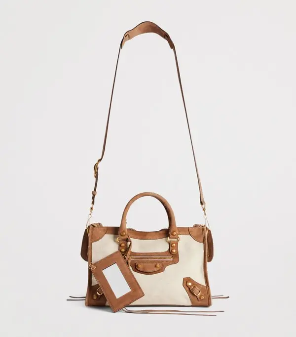 Balenciaga Small Canvas Le City Top-handle Bag - Ivory