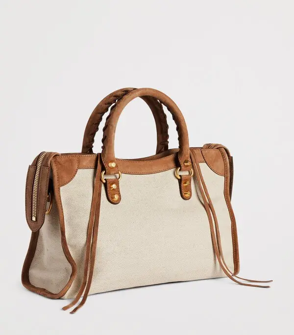 Balenciaga Small Canvas Le City Top-handle Bag - Ivory