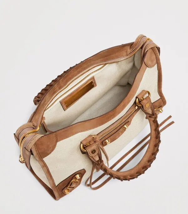Balenciaga Small Canvas Le City Top-handle Bag - Ivory