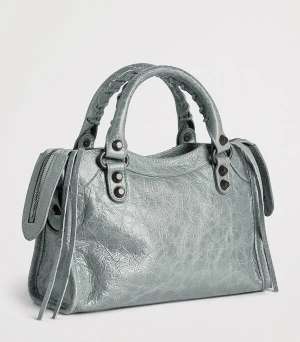 Balenciaga Mini Lambskin Le City Top-handle Bag - Blue