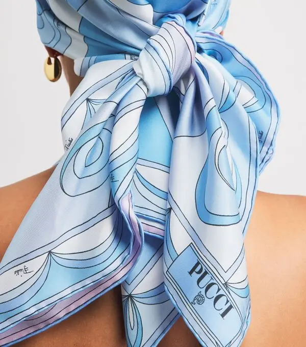 Emilio Pucci Silk Occhi Scarf