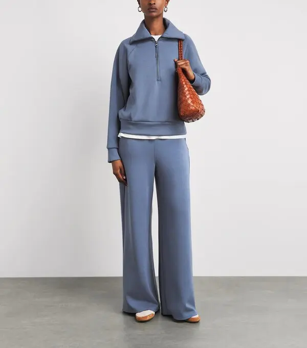 Spanx Airessentials Half-zip Sweater - Blue