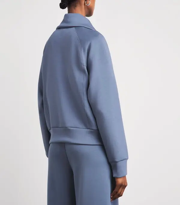 Spanx Airessentials Half-zip Sweater - Blue